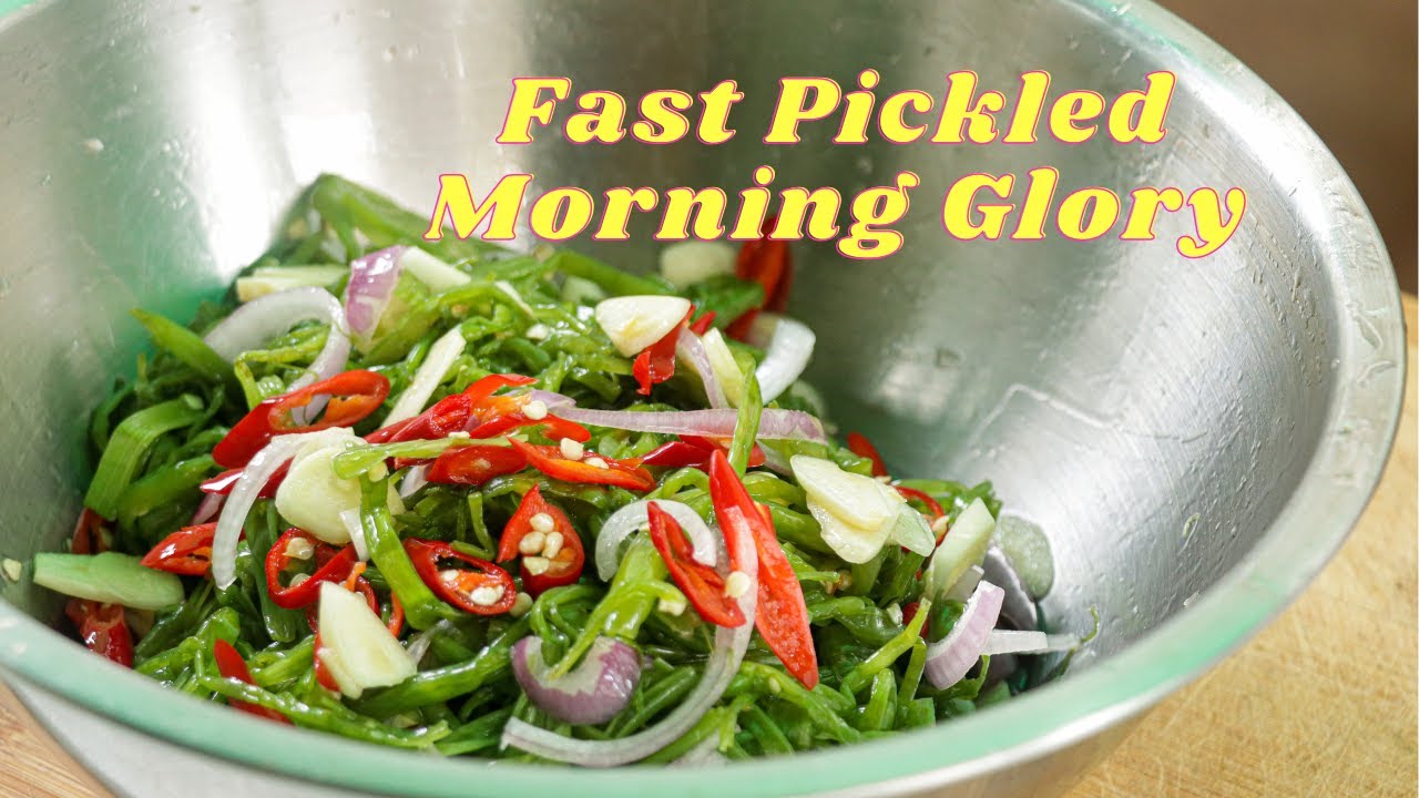 [English SUB] Fast Pickled Morning Glory | Water Spinach Pickles ...