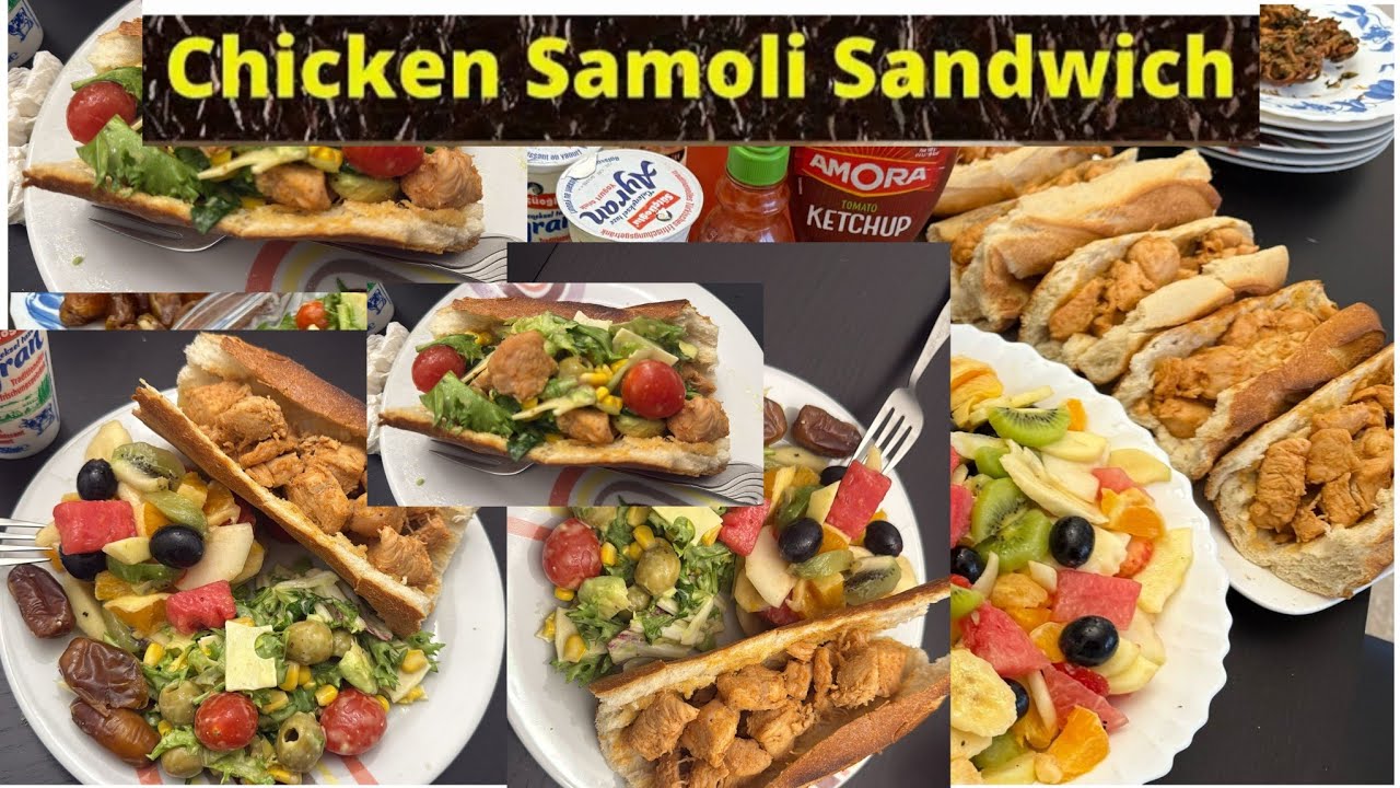 Samoli Chicken Sandwich |Arabic Samoli Chicken Sandwich - YouTube