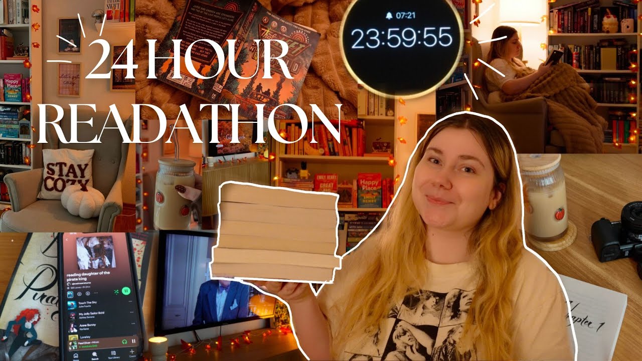 24 hour readathon 📚 | reading challenge vlog - how many books can i ...