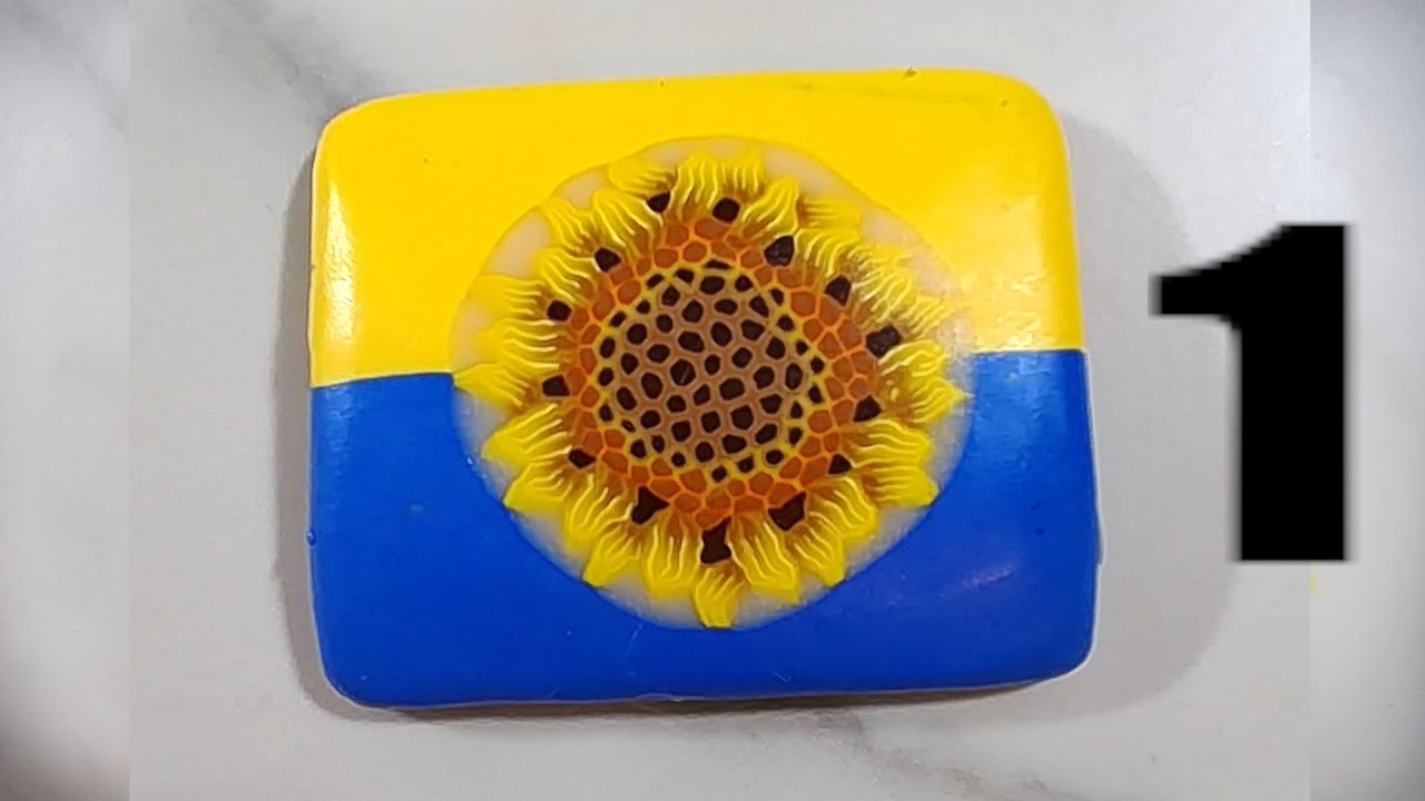 Sunflower cane - I support Ukraine pin/brooch - YouTube