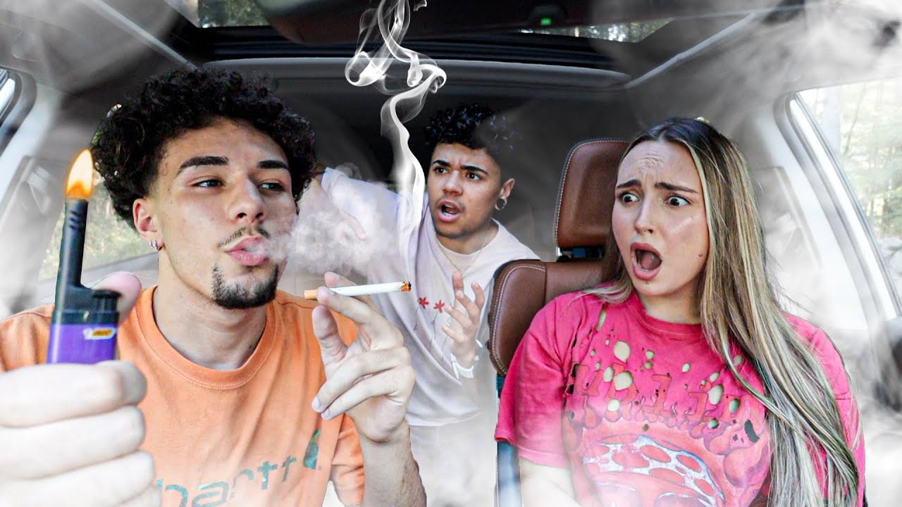 CIGARETTE PRANK ON JULES & SAUD! - YouTube