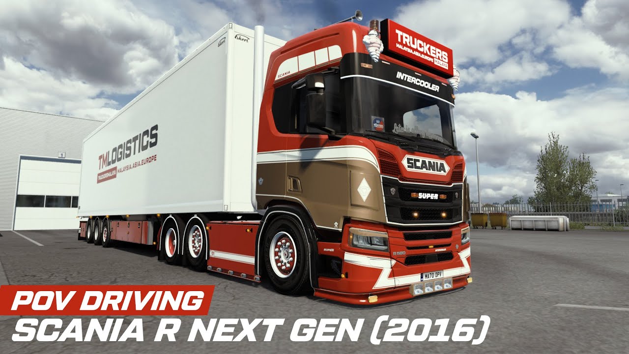 POV Driving Scania R Next Gen (2016) with custom skin - YouTube