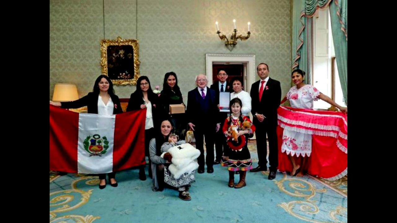 Peru News: Irish President welcomes Peruvian-Irish community - YouTube
