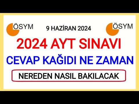 2024 YKS CEVAP KAĞIDI NE ZAMAN ERİŞİME AÇILACAK✅2024 YKS TÜM SORULARI VE CEVAPLARI NE ZAMAN AÇILACAK