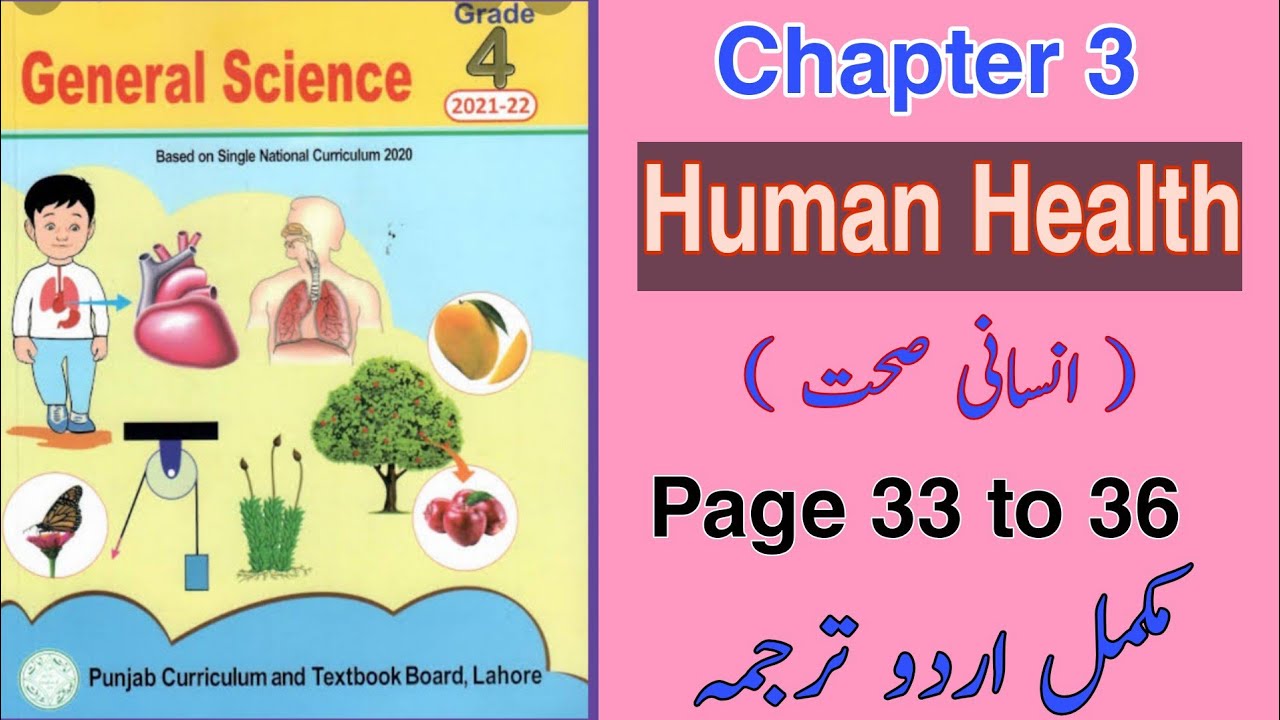 SCIENCE GRADE 4||Chapter 3,Human Health||Reading|| Urdu Translation ...