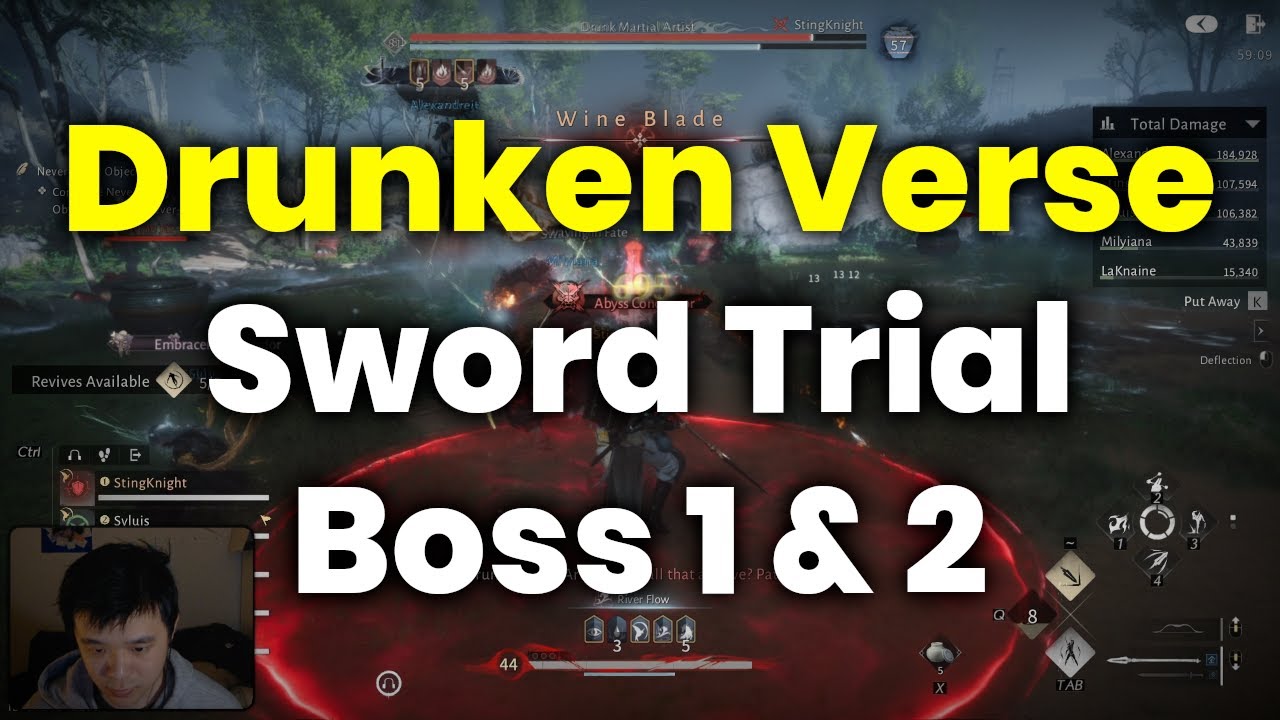 Drunken Verse Sword Trial Boss 1 & 2 | Strategic Sword/Spear - Where ...