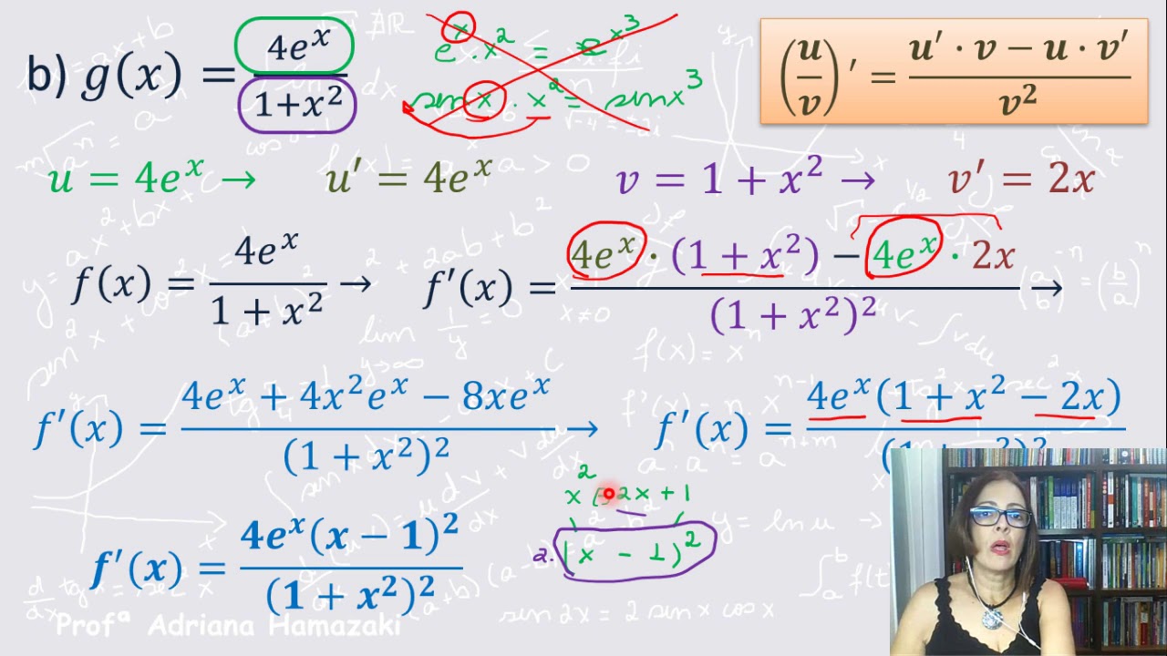 DERIVADAS - REGRA DO QUOCIENTE - YouTube