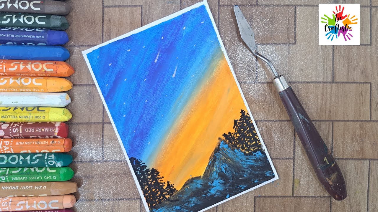 Easy oil pastel drawing | oil pastel drawing for beginners - YouTube