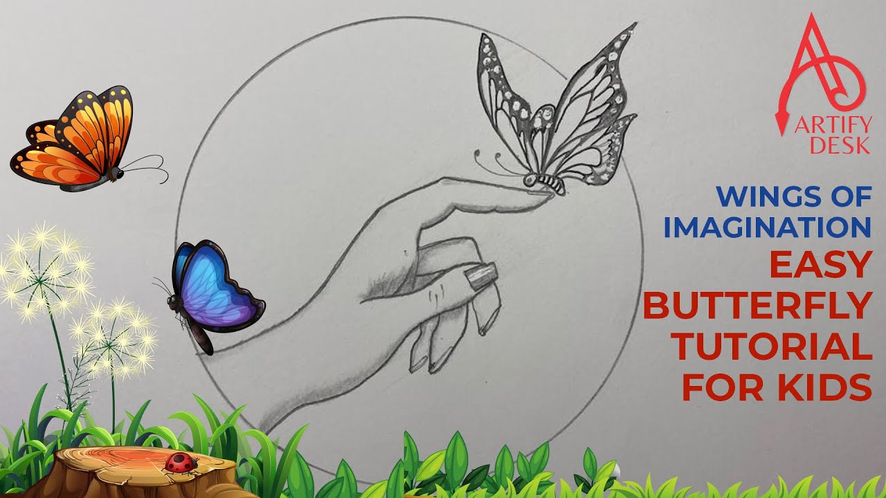 Easy butterfly tutorials for kids! - YouTube