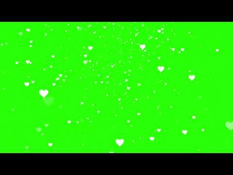 Heart Particle Flying Up Green Screen Video Editors Studio