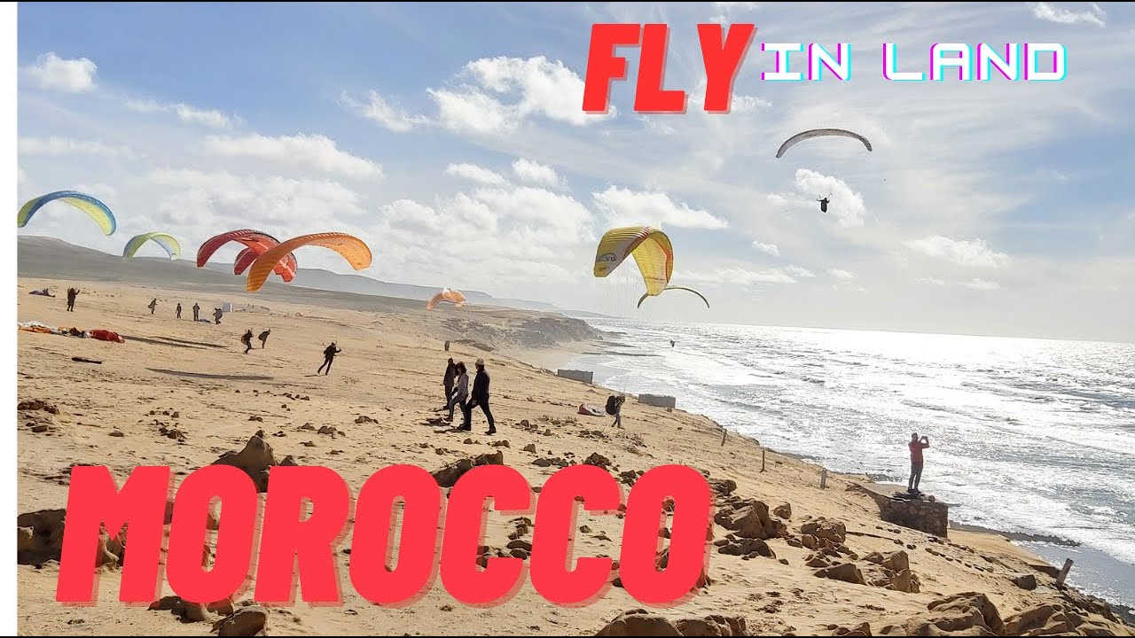 paragliding in morocco in land - YouTube