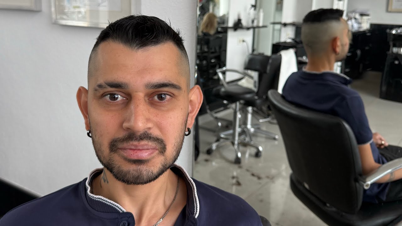 Short Fade Cut: Spiky Top, Eyebrow Lines, and Zero Fade Live with ...