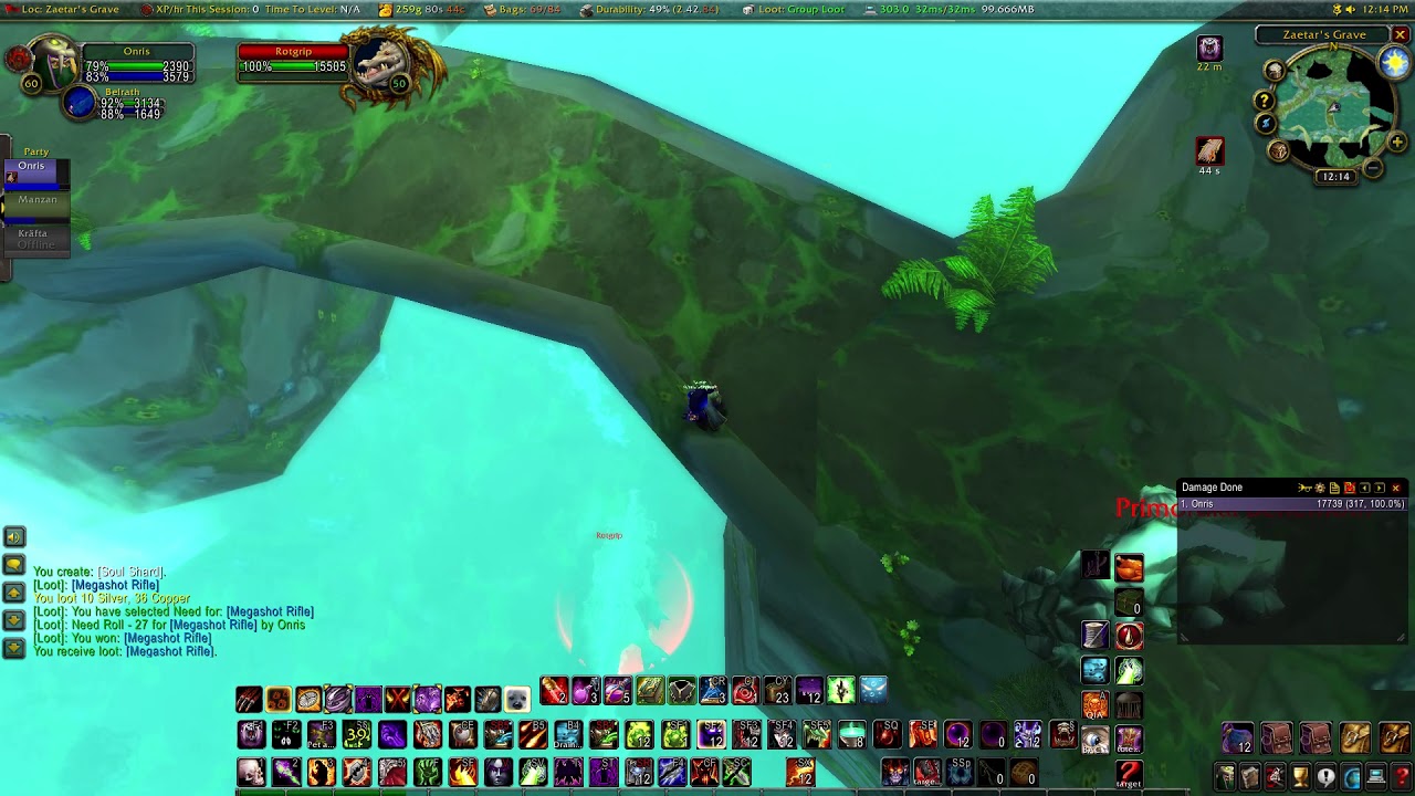 WoW Classic warlock Maraudon Princess/Rotgrip/Tinkerer solo 35-50G/H ...