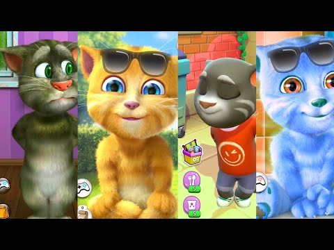 Taking ginger 🎮 and taking tom 2 😰#talkingtom #talkingcat 29