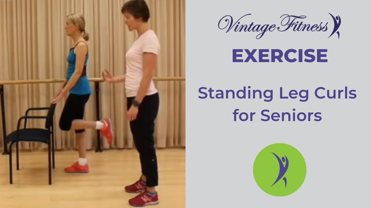 Standing Leg Curls for Seniors - YouTube