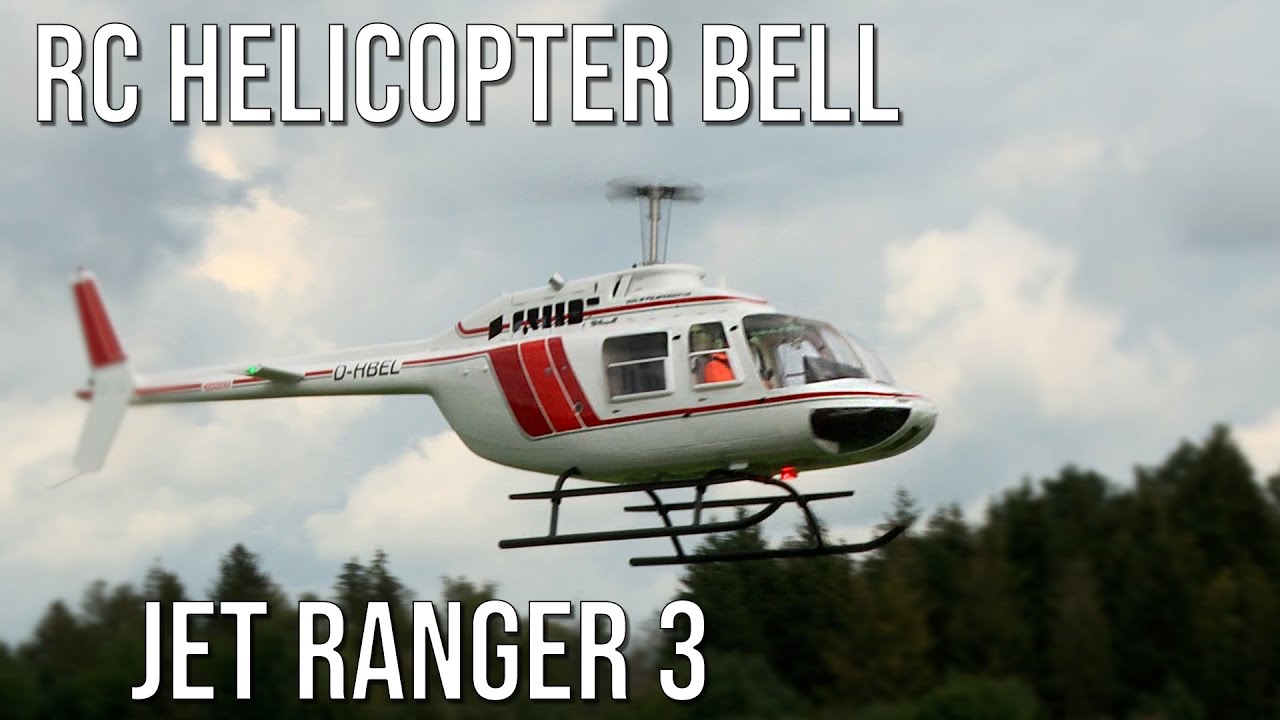 Great! Huge RC Helicopter Bell Jet Ranger 3 Flying Fantastic At Flight ...