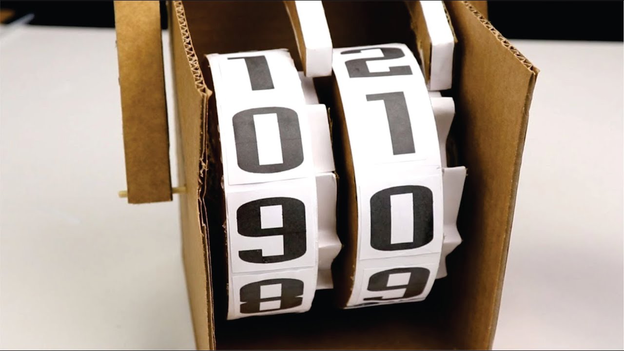 How to Make Mechanical Counter from Cardboard - YouTube
