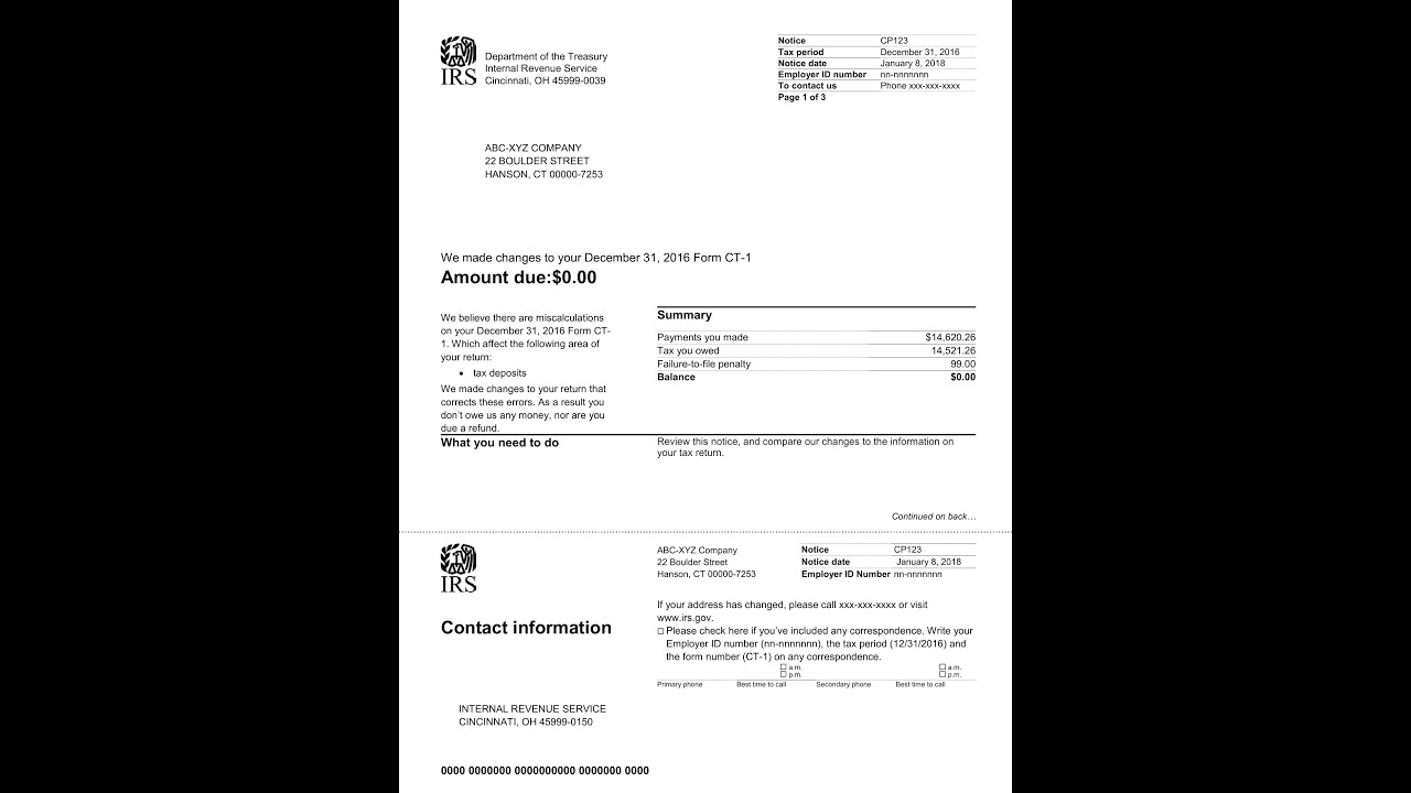 IRS CP123 Notice Breakdown — What It Means for Your Tax Adjustments ...