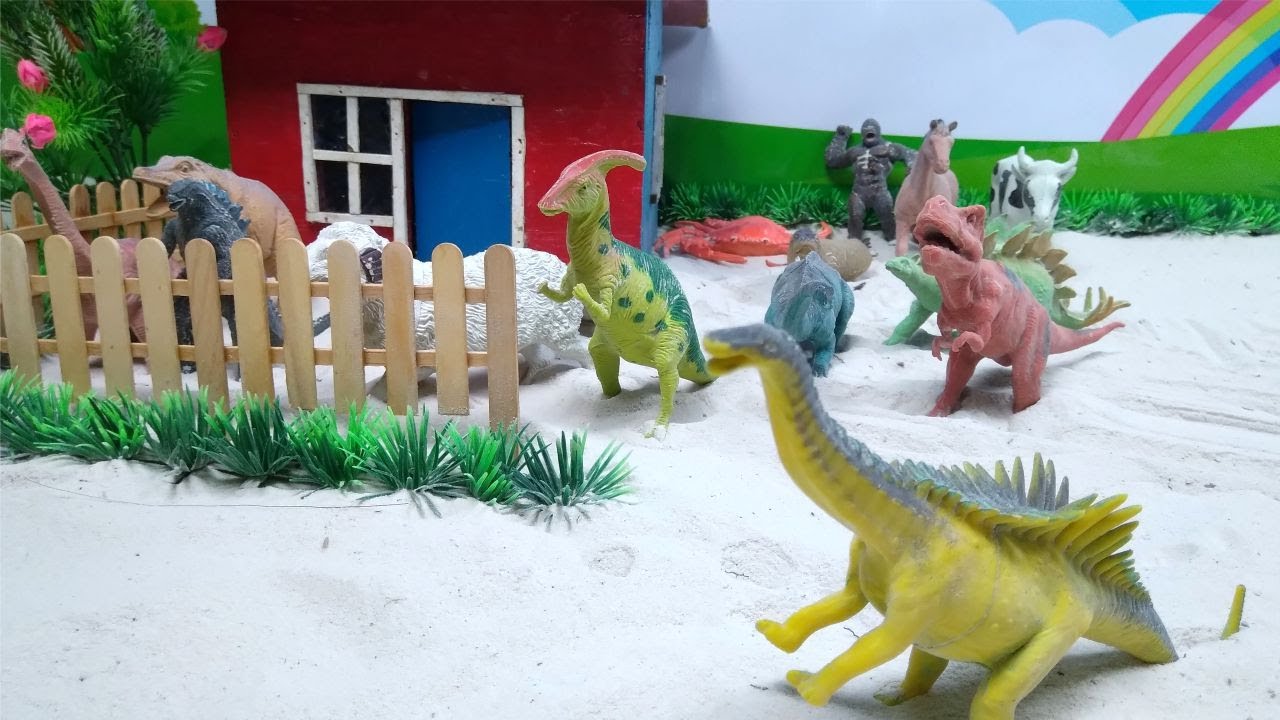 Dinosaur toys trex, spinosaurus, sheep, Diplodocus, megalosaurus ...