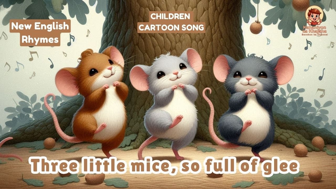 Three little mice, so full of glee, playing in fields, wild and free ...