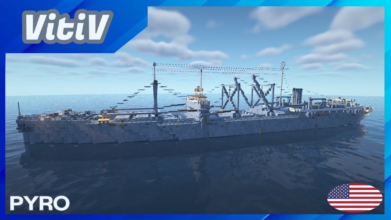 USS Pyro (AE-1) - Pyro-class Ammunition Ship - Minecraft - YouTube