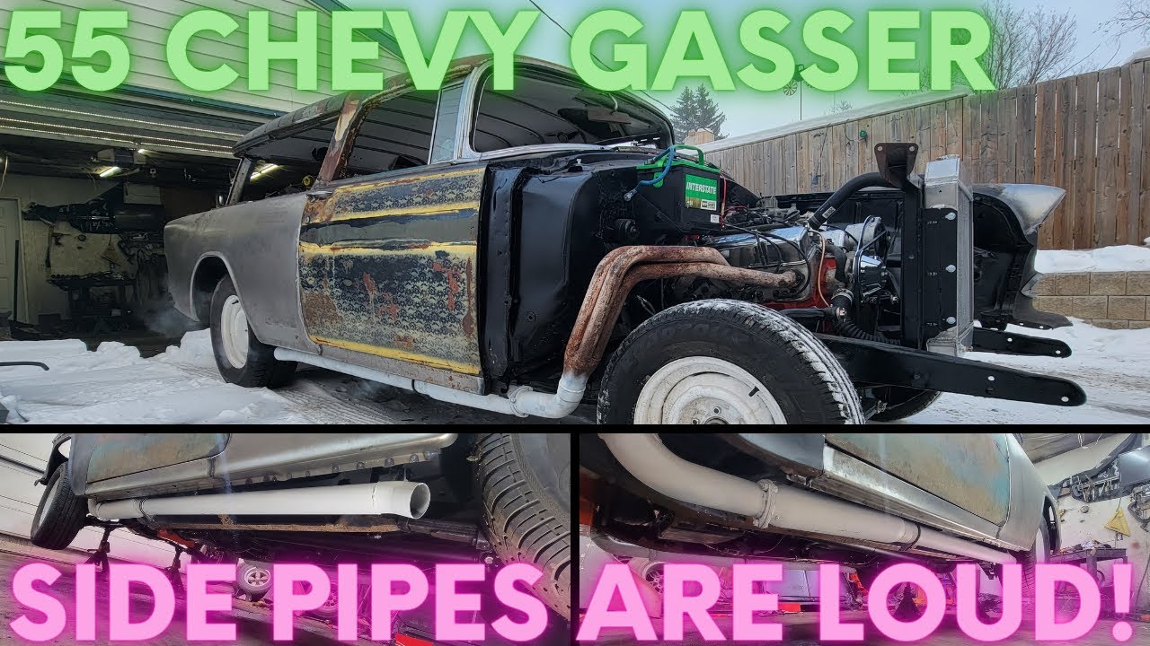 Building Old School Gasser Exhaust - Straight Pipe, Side Exit WITH ...