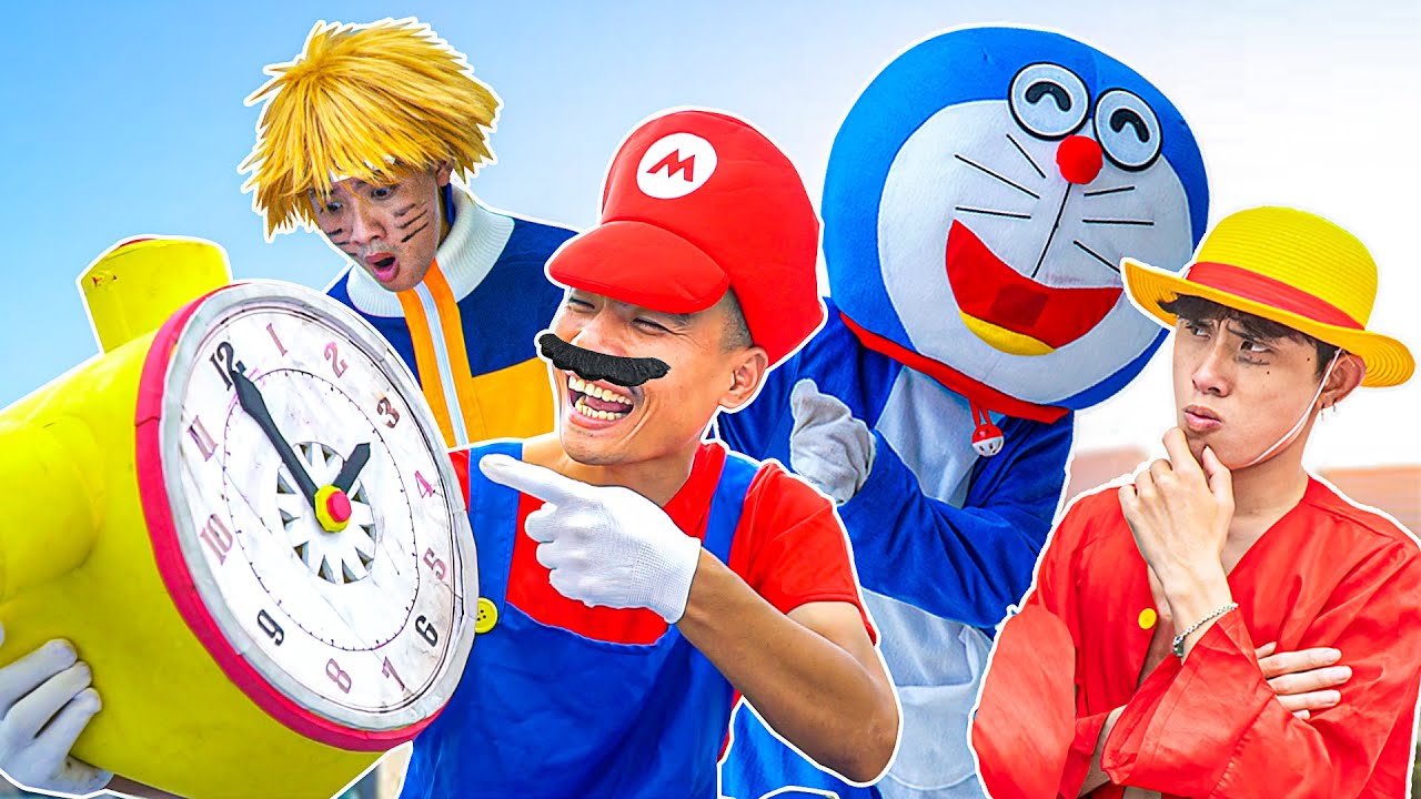 Doraemon New Episode | Super Mario Bros use Clockman Titan Prank Naruto ...