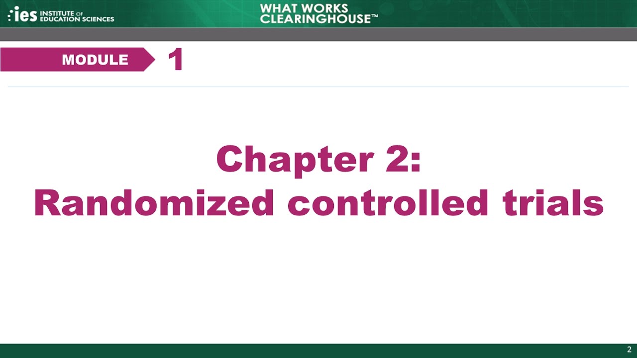 Module 1, Chapter 2: Randomized Control Trials - YouTube
