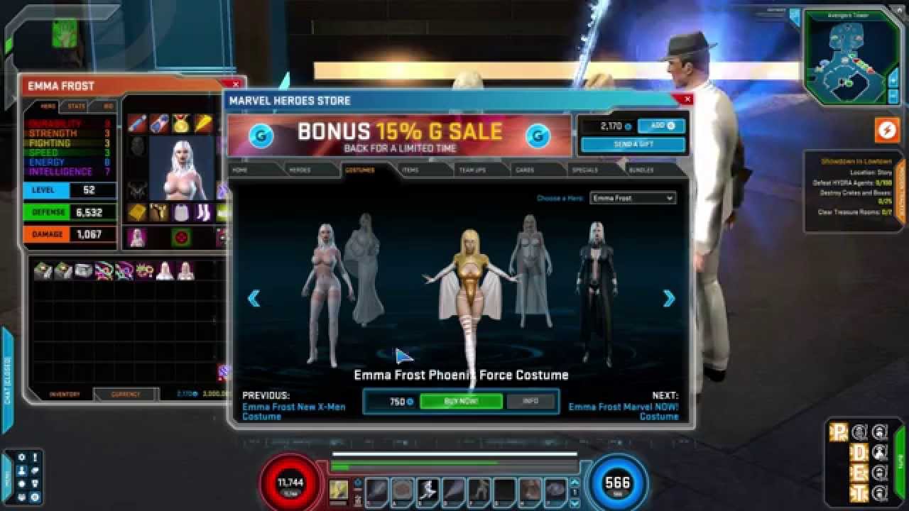 Marvel Heroes - Emma Frost Level 52 Super Power: Grand Nightmare - YouTube