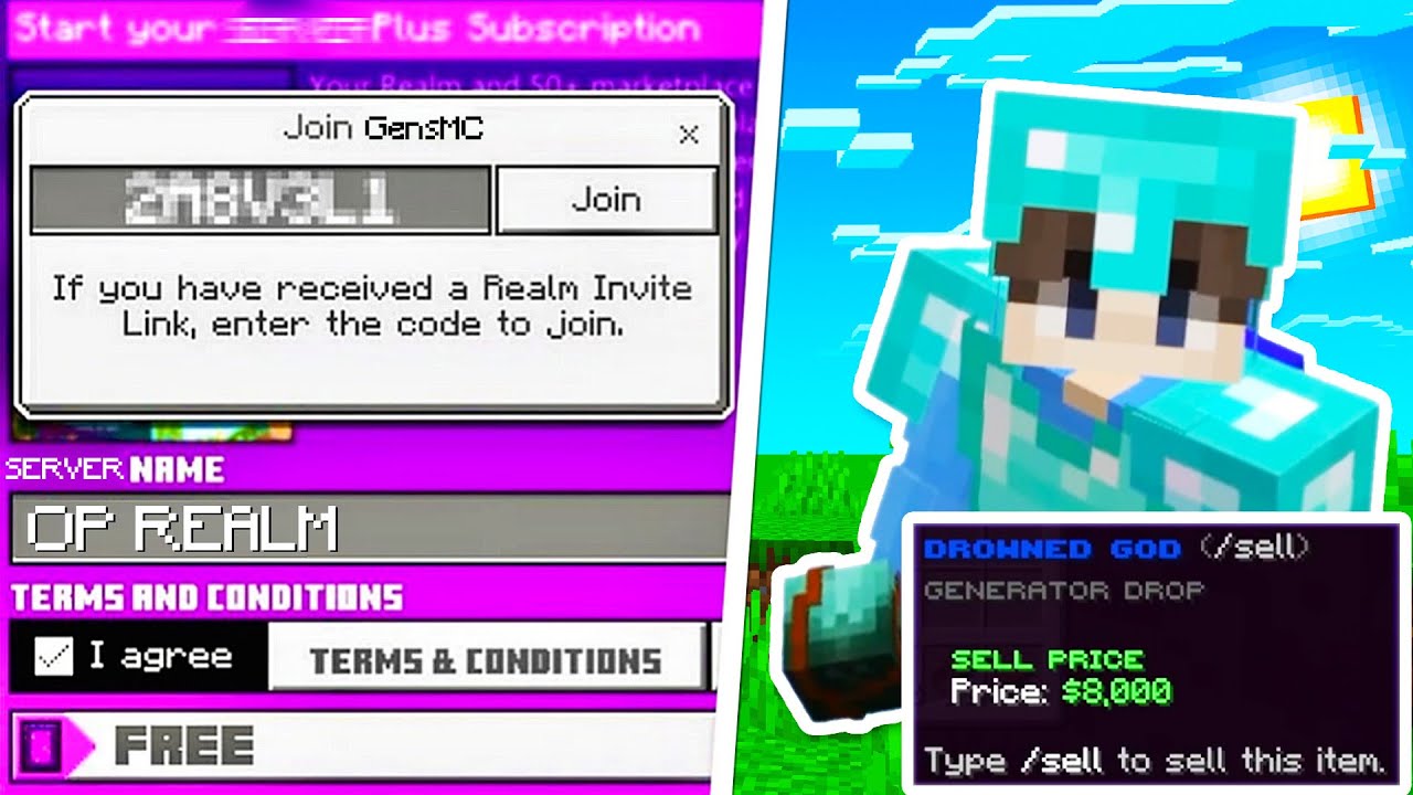 TOP Minecraft Gens Skyblock Server! (BEDROCK/JAVA) - 1.20+ New Popular ...