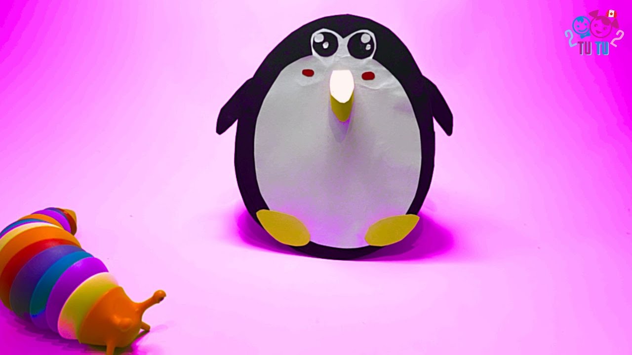 How To Make Rocking Paper Penguin Toy For Kids /Moving Paper Toys ...