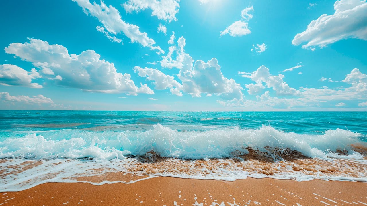 Beautiful Relaxing Music - Ocean waves and sounds Piano music - Helps ...