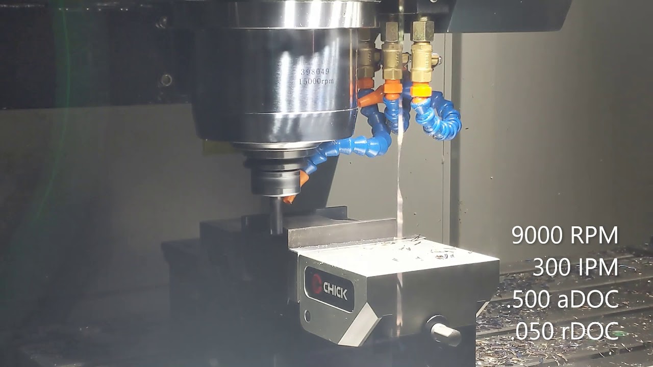 Maxmill Vertical CNC Machining Center Cutting Demo - YouTube