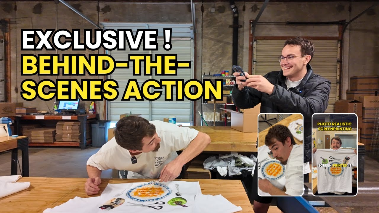 Behind the Scenes of Our Screen Printing Reels (Start to Finish) - YouTube