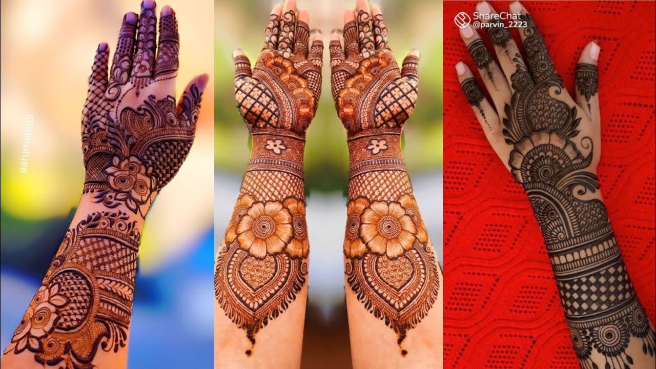 मेहंदी की फोटो Mehandi ki pic Sabhi Mehandi ki design front hand and ...