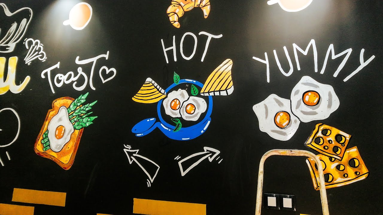 FOOD RESTAURANT CUSTOMIZING - WALL ART - YouTube
