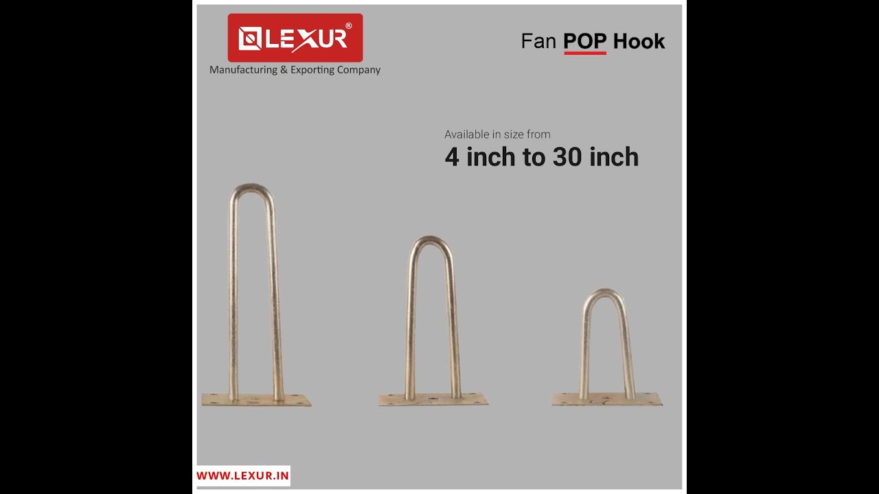 LEXUR POP Hook Product Video | Gujrati | Fan Rods | Fan Clamp | Fan ...