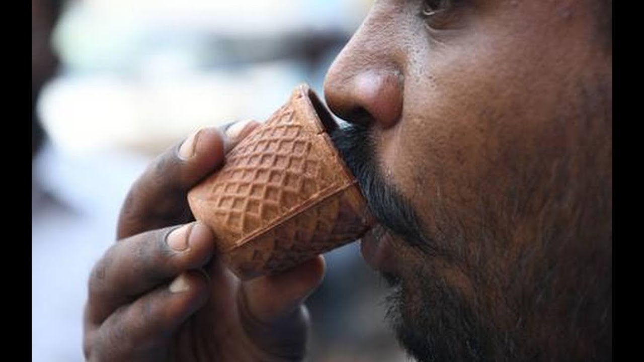 RS Pathy Nilgiri Tea kiosk, a tea shop in Madurai serves tea in edible ...