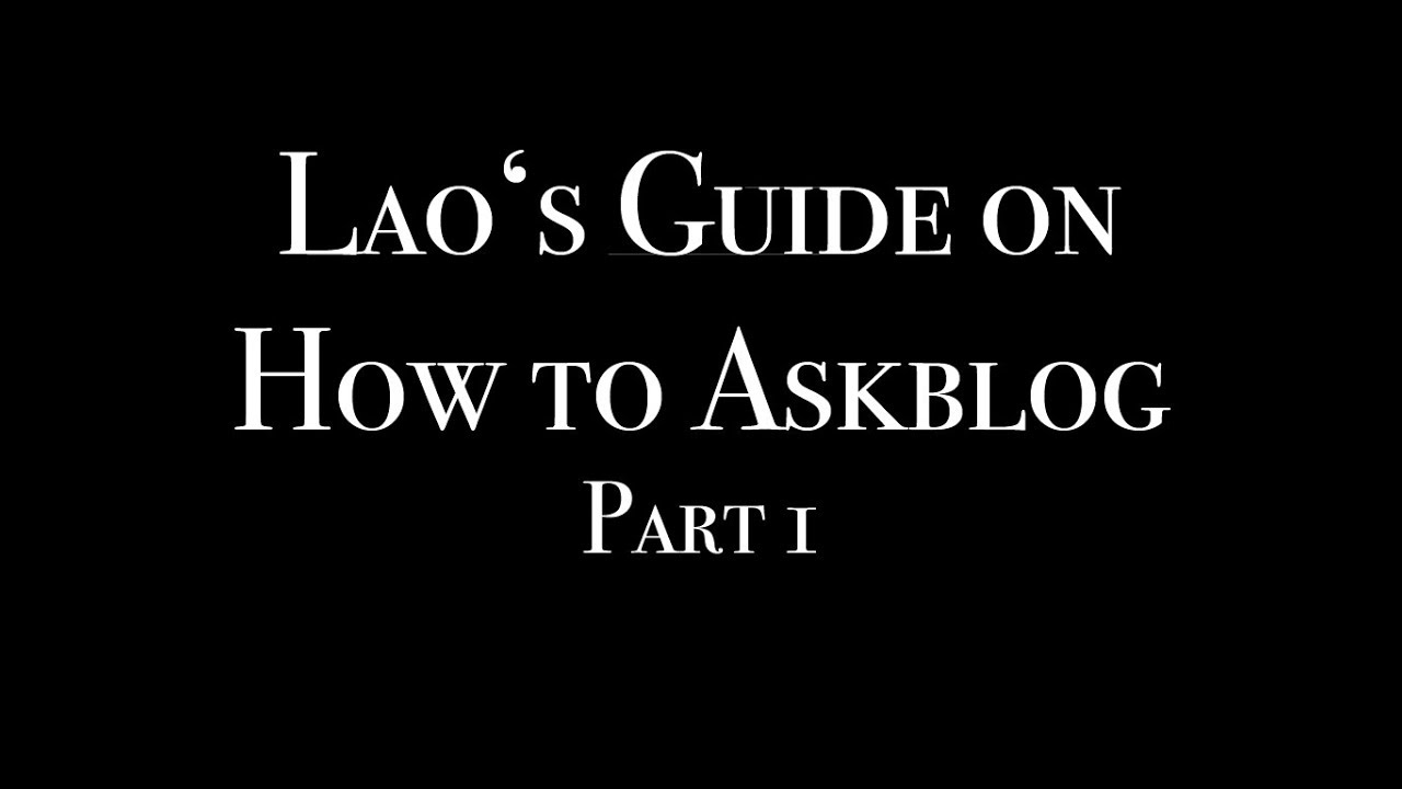 How to Askblog Part 1: Starting and Blog Setup - YouTube