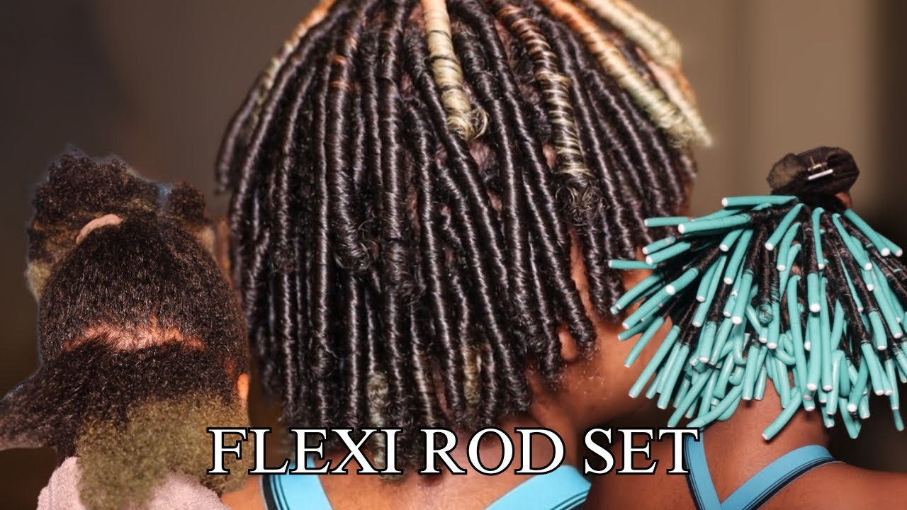 How To: Small Flexi Rods on Natural Hair - YouTube