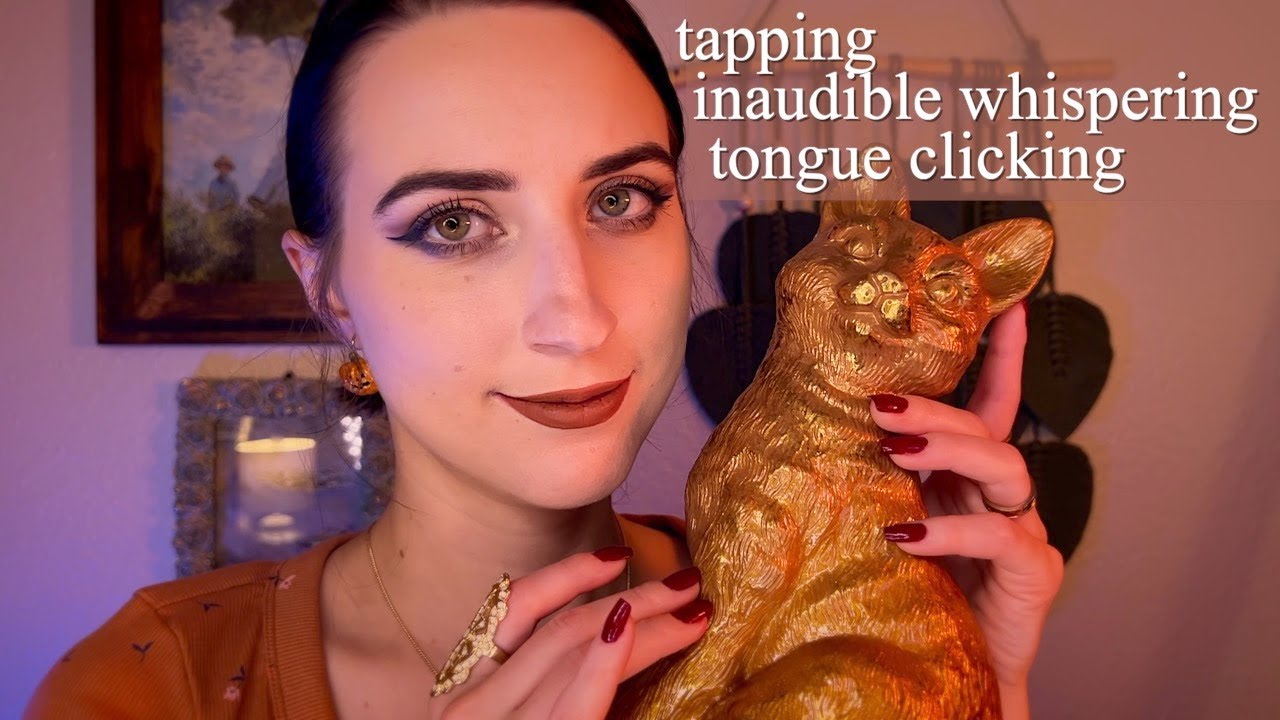 ASMR Tapping, Inaudible Whisper, Tongue Clicking - YouTube