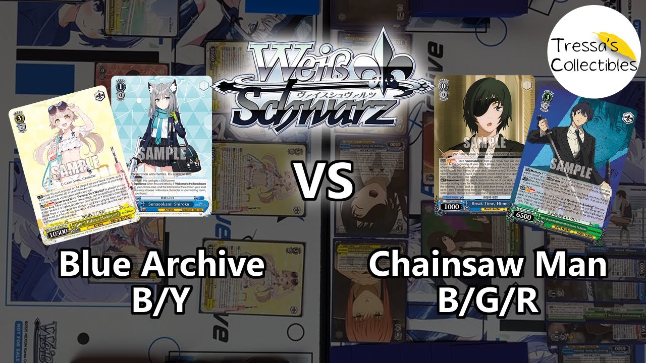 Blue Archive (B/Y) vs. Chainsaw Man (B/G/R) [Weiss Schwarz TCG] - YouTube