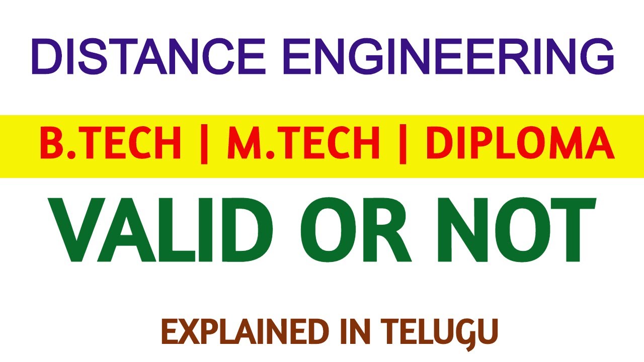 Distance B Tech in Telugu | Distance Education for Diploma Holders ...