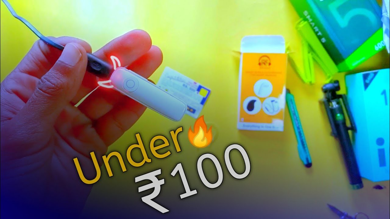 🔥Bluetooth under 100 Rupees | Single Ear Bluetooth Unboxing in Hindi ...