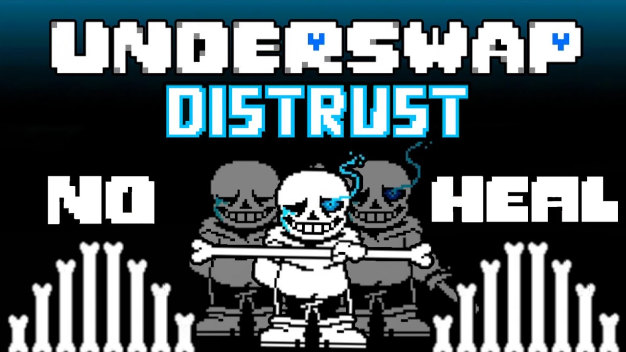 [언더테일 팬게임]언더스왑 디스트러스트 샌즈 페이즈 1 노힐 DISTRUST Sans Fight Phase1 NO HEAL ...