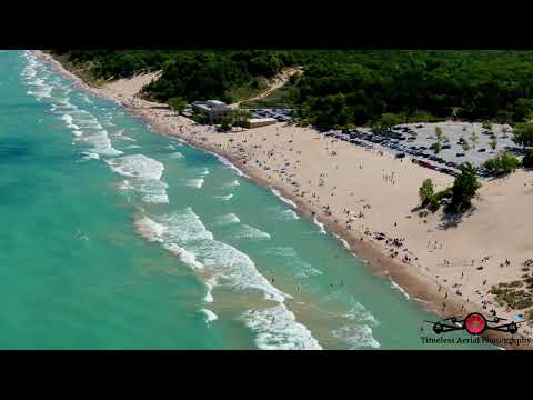 High Winds Indiana Dunes State Park & Porter Beach looking for Rip ...