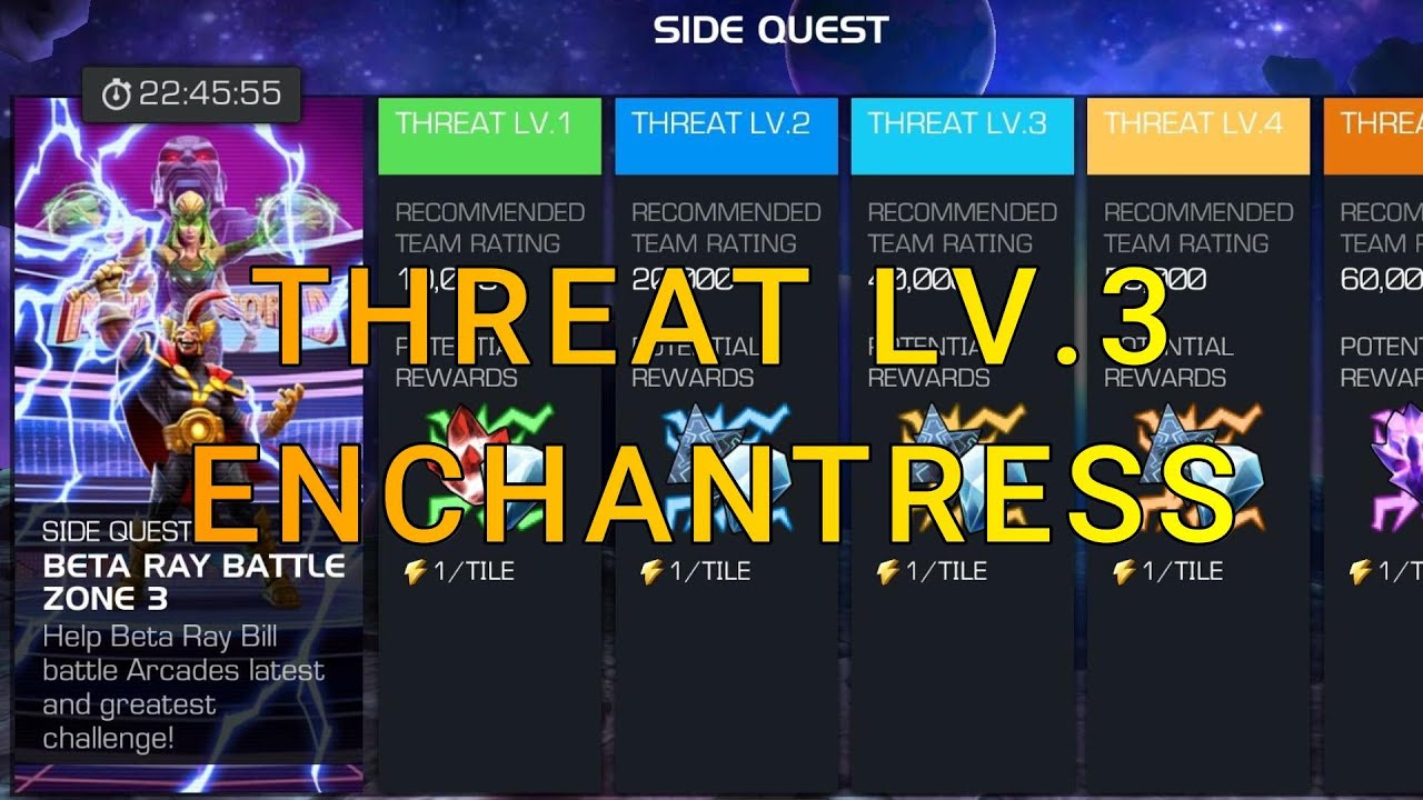 MCOC Side Quest: Beta Ray Battle Zone 3: Threat LV.3 (Close fight with ...