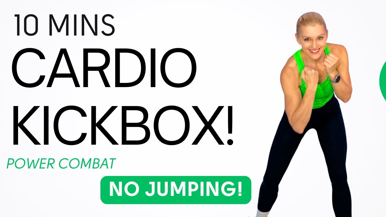 10-Minute Power Cardio Kickboxing Workout | Punch, Kick & Sweat It Out ...