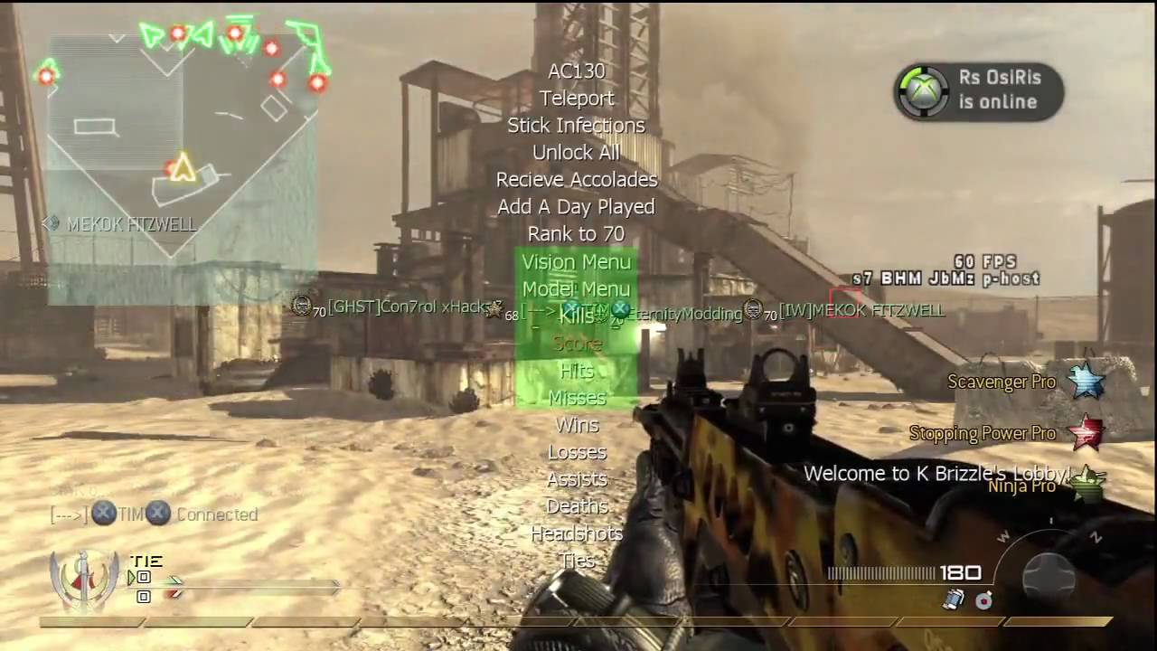 Mw2 Modded Lobby (Sticky Infections,& New Mod Menu). - YouTube