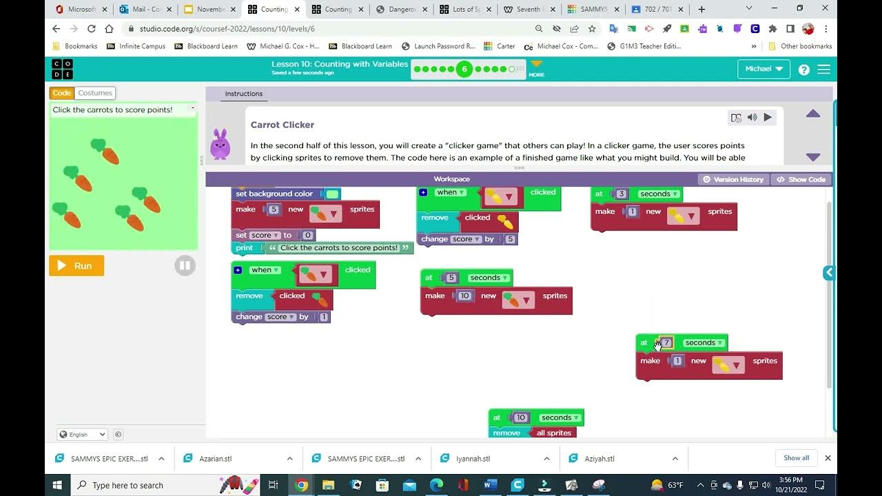 Lesson 10: Counting with Variables - YouTube